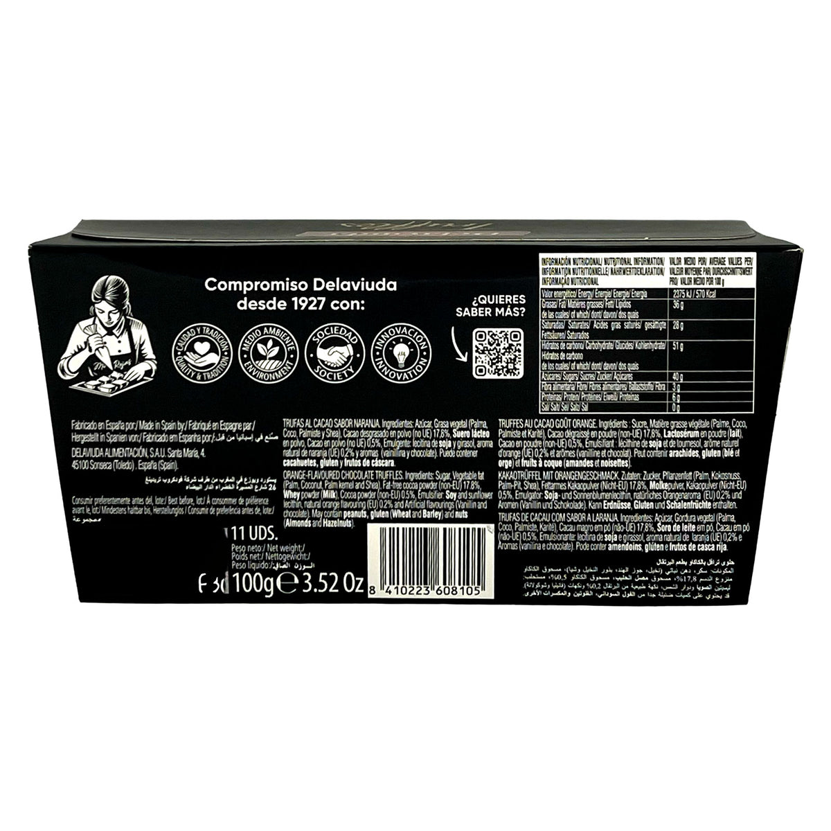 Orange Flavoured Chocolate Truffles - Delaviuda - 100g – R Garcia And ...